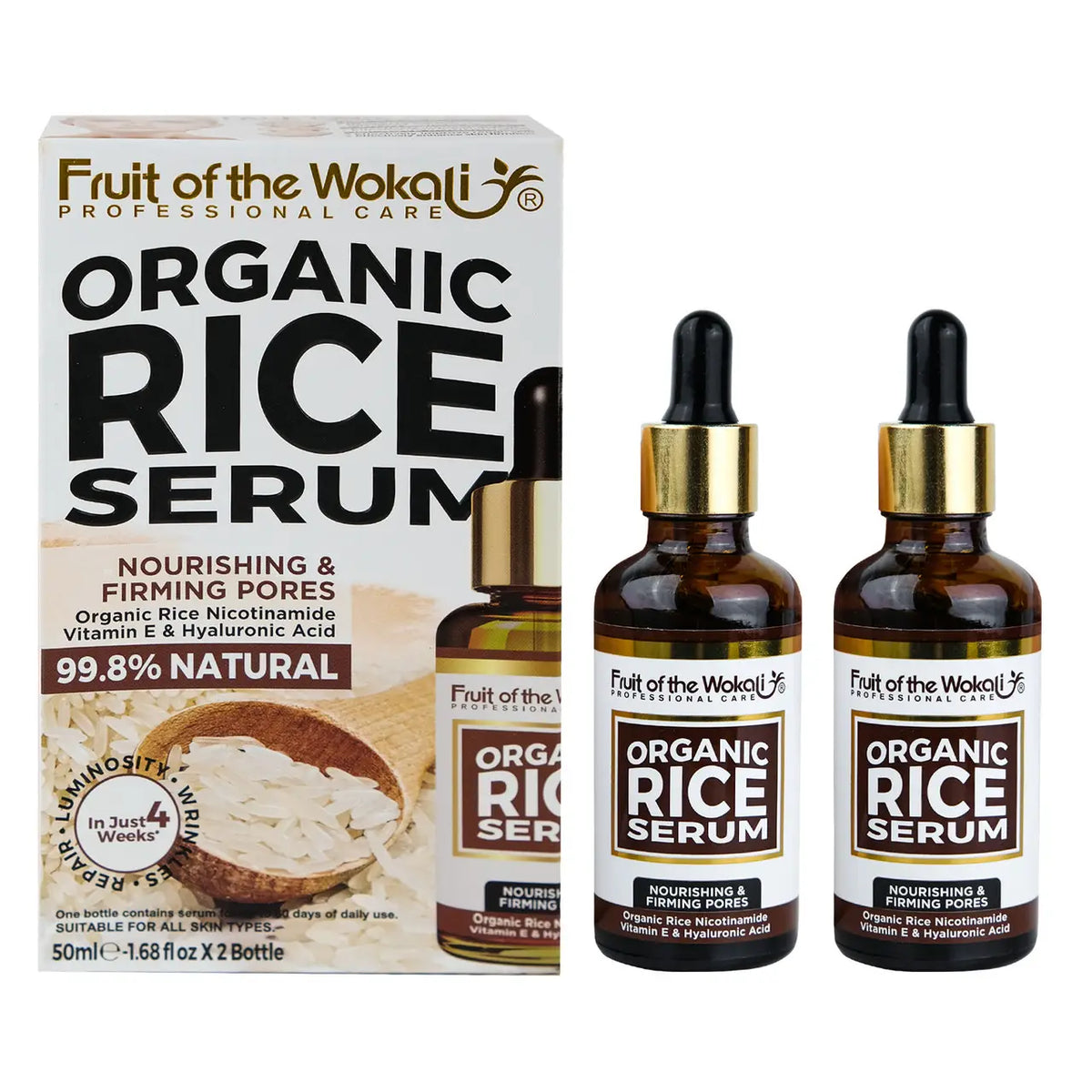 Fruit of the Wokali Organic Rice Serum 2×50 ML – Rozzana.pk