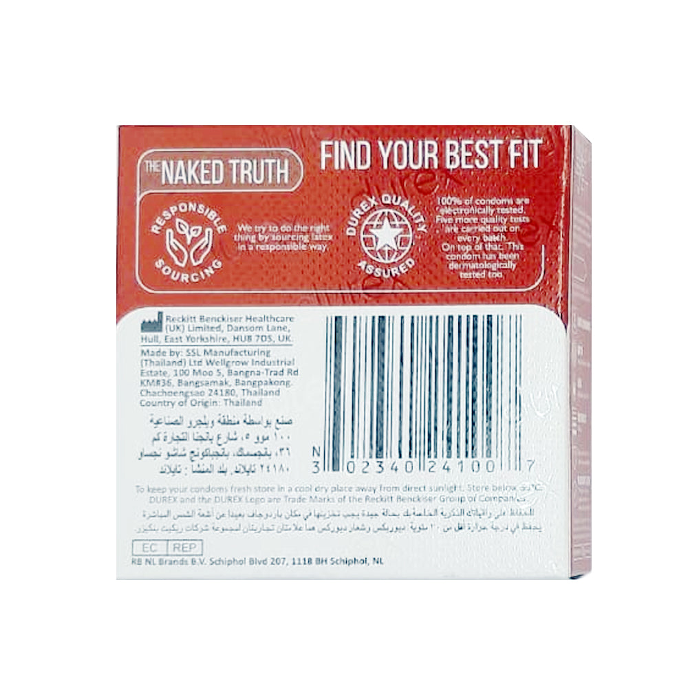 Durex Extra Sensitive Thin Regular Fit 3 Pieces – Rozzana.pk