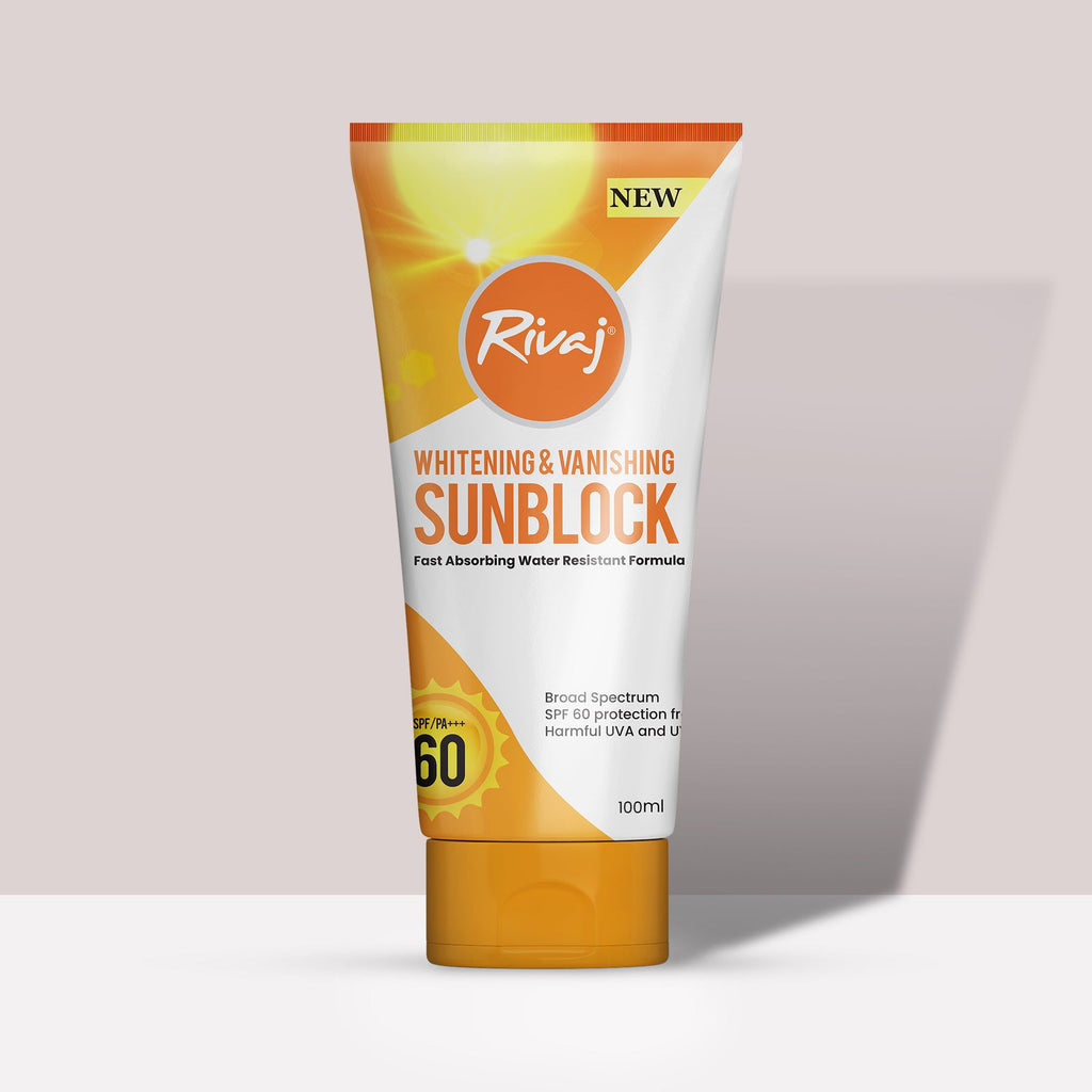 Rivaj Sunblock Whitening & Vanishing SPF 60 – Rozzana.pk