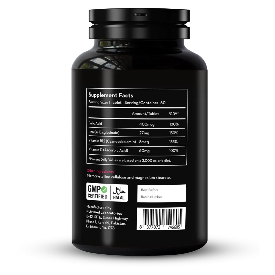 Versus Super Iron with Folic Acid 60 Tablets – Rozzana.pk