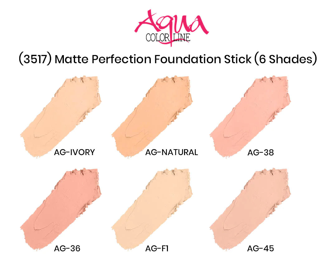 Aqua Color Line Matte Perfection Foundation Stick – Rozzana.pk