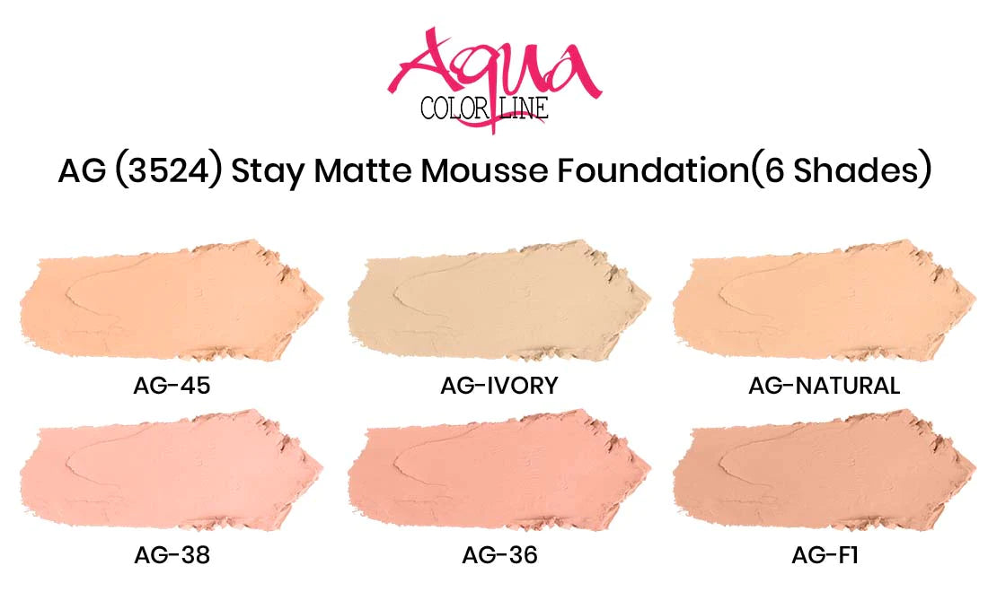 Aqua Color Line Stay Matte Mousse Foundation – Rozzana.pk