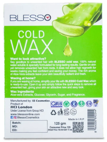 Blesso Cold Wax with Aloe Vera Extract 125 GM – Rozzana.pk