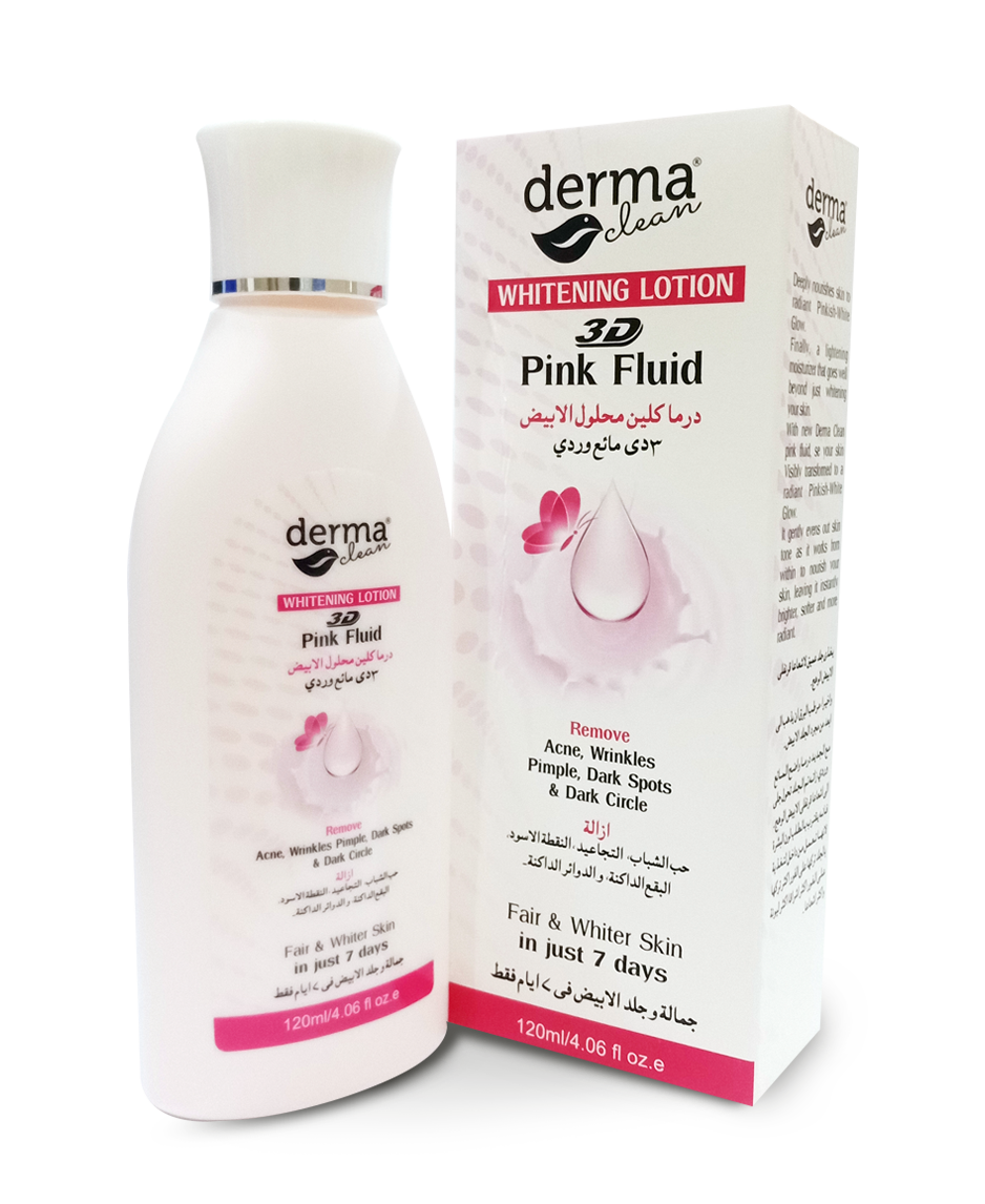 Derma Clean Whitening Lotion 3D Pink Fluid 120 ML – Rozzana.pk