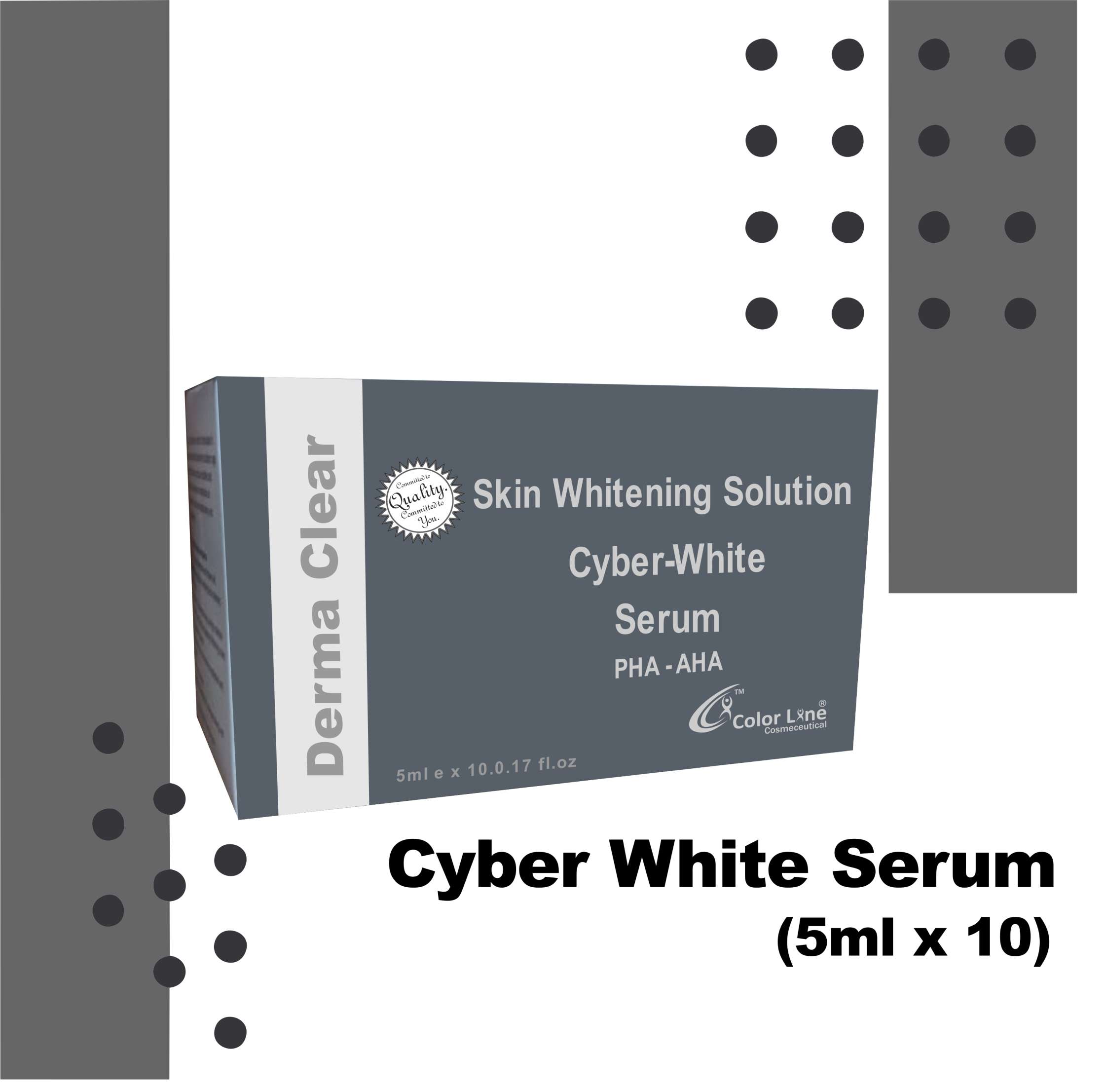 Derma Clear Skin Whitening Solution Cyber-White Serum (5ml x 10) Pack ...