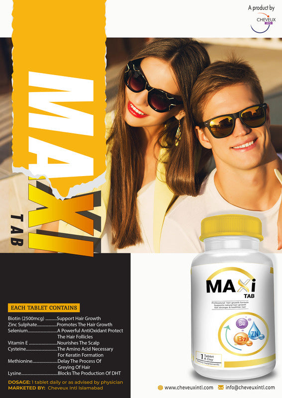 Maxi Tab Hair Growth Formula 30 Tabs – Rozzana.pk