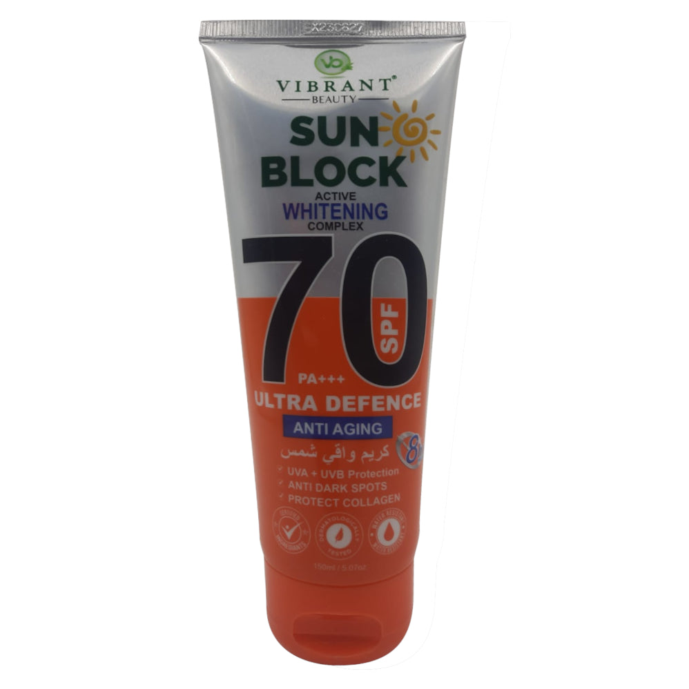 Vibrant Beauty Anti Aging Sun Block SPF 70 150 ML – Rozzana.pk