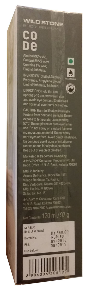 Wild Stone Body Perfume CODE Platinum 120 ML – Rozzana.pk